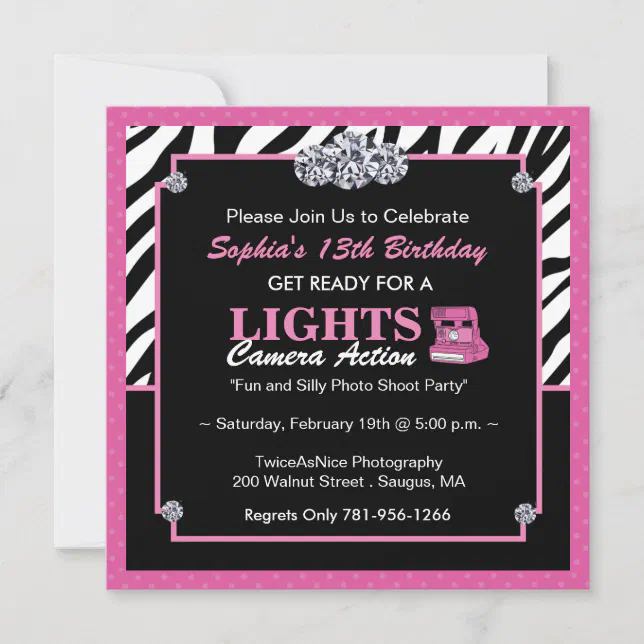 Fun Photo Shoot Party Invitations | Zazzle