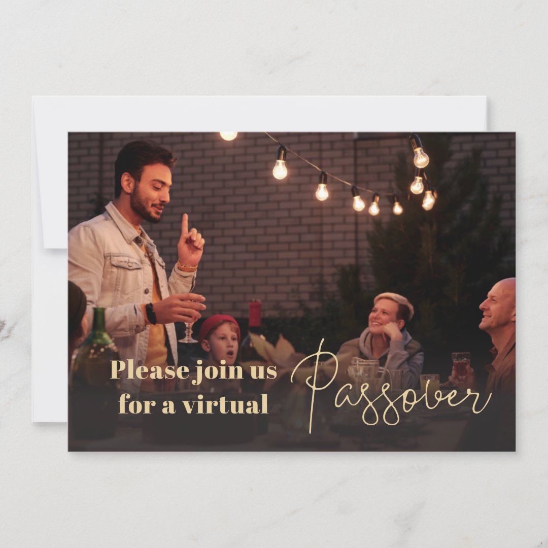 Fun Photo Virtual Passover Invitation | Zazzle