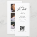 Fun Photobooth Strip QR Code Wedding Save the Date | Zazzle