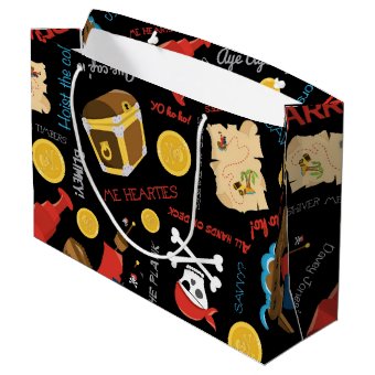Fun Pirate pattern kids fun gift bag | Zazzle