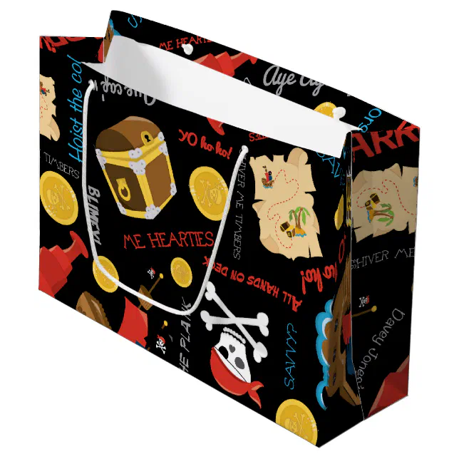 Fun Pirate pattern kids fun gift bag | Zazzle