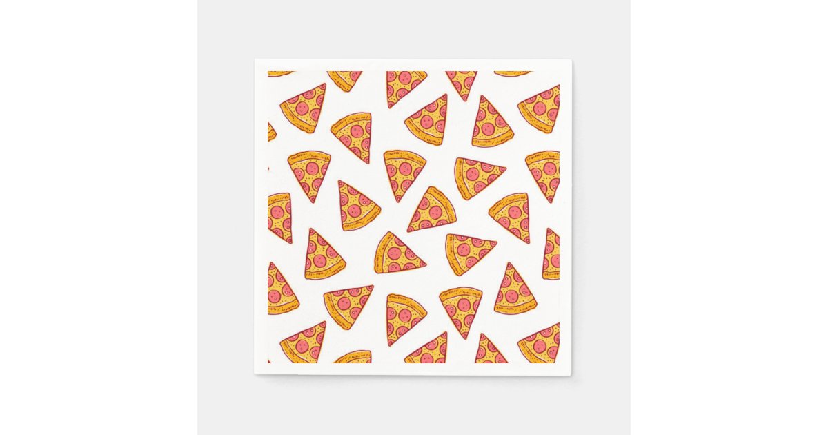 Fun Pizza Slice Pattern Napkins | Zazzle