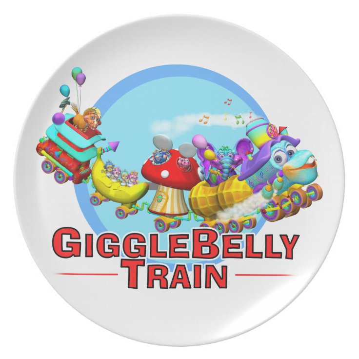 Fun Plate with The GiggleBelly Train | Zazzle
