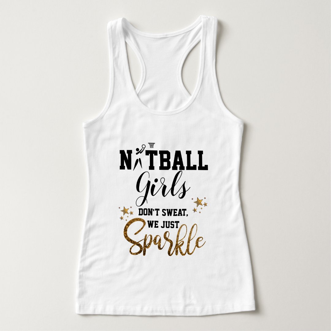 Fun Player Clip Art and Slogan Netball Tank Top | Zazzle