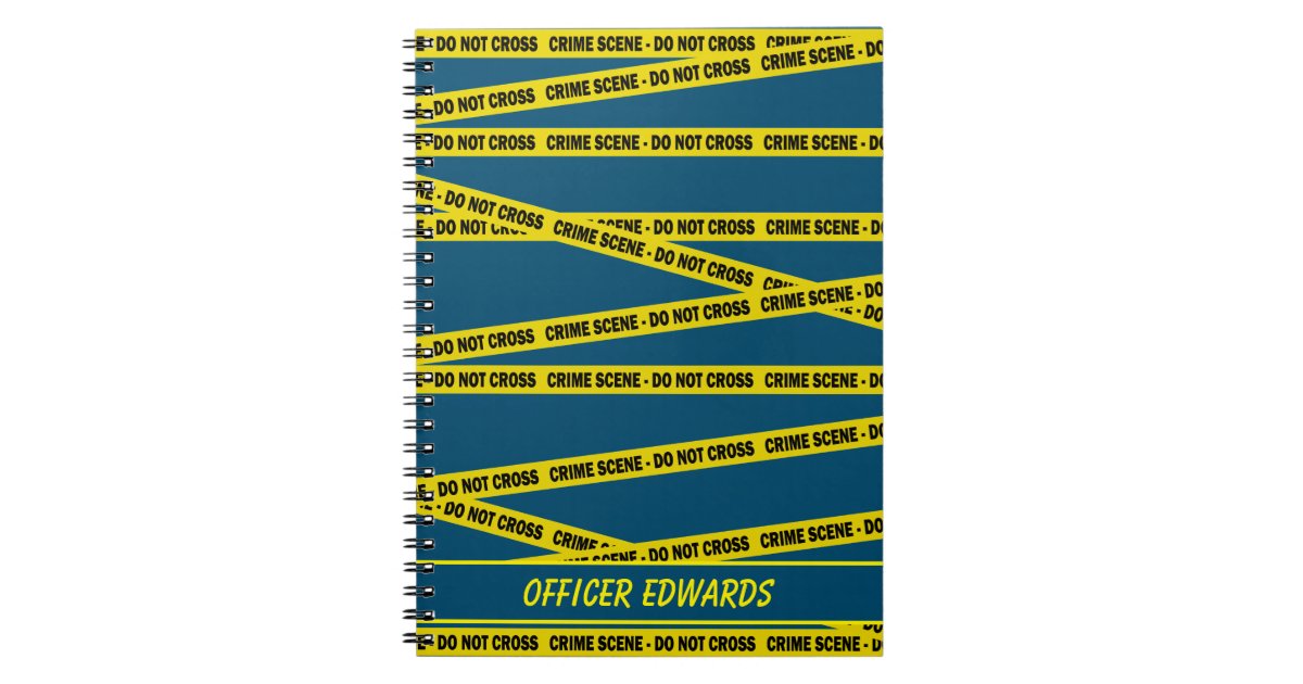 Fun Police Officer Crime Scene Do Not Cross Tape Notebook | Zazzle