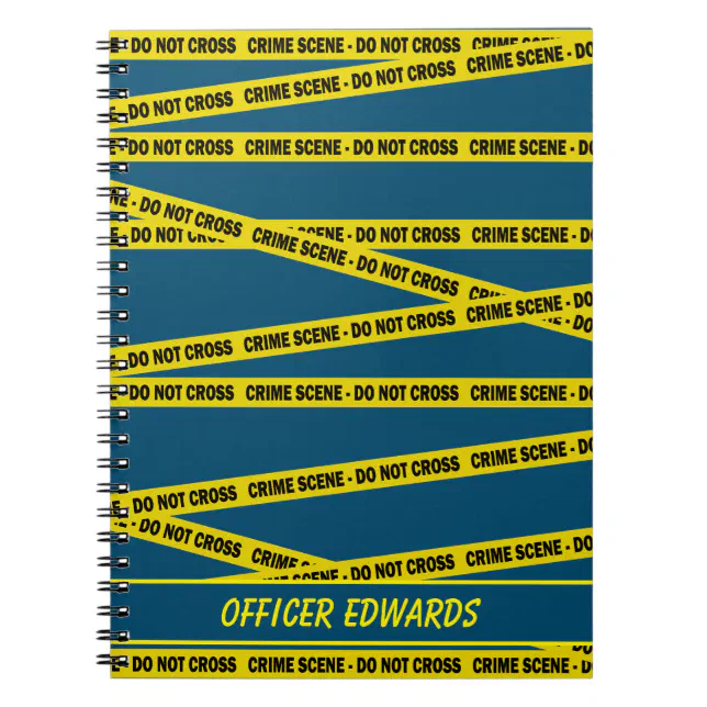 Fun Police Officer Crime Scene Do Not Cross Tape Notebook | Zazzle