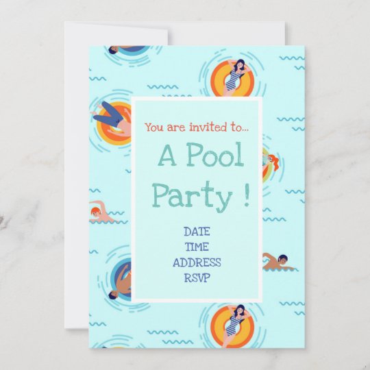 Fun Pool Party cute and modern Invitation | Zazzle.com