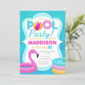 Fun Pool Party Inflatable Birthday Invitation | Zazzle