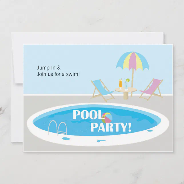 Fun Pool Party Invitation | Zazzle