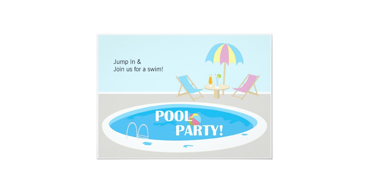 Fun Pool Party Invitation | Zazzle.com