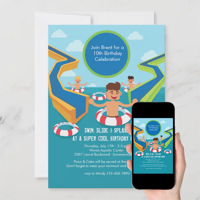 Fun Pool Party Invitation | Zazzle