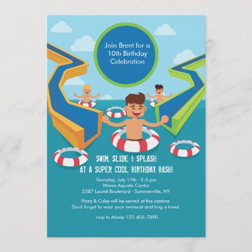 Water Park Invitations | Zazzle