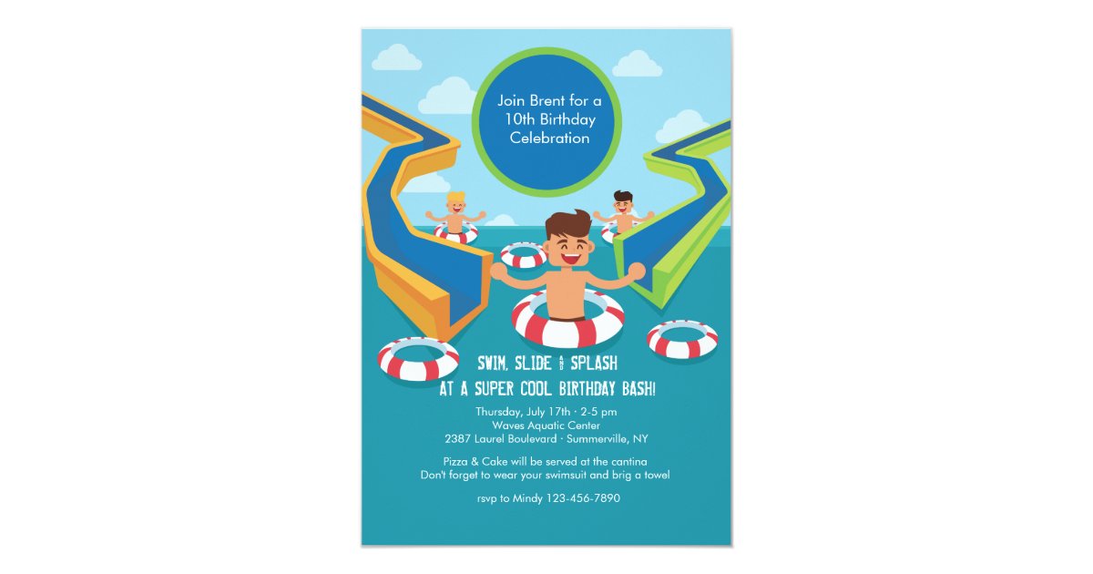 Fun Pool Party Invitation | Zazzle.com