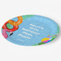 Fun Pool Party Swimming Birthday Paper Plates | Zazzle