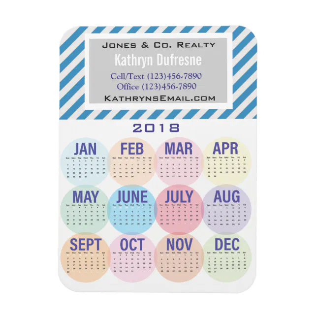 Fun & Professional Business 2018 Calendar Magnet | Zazzle