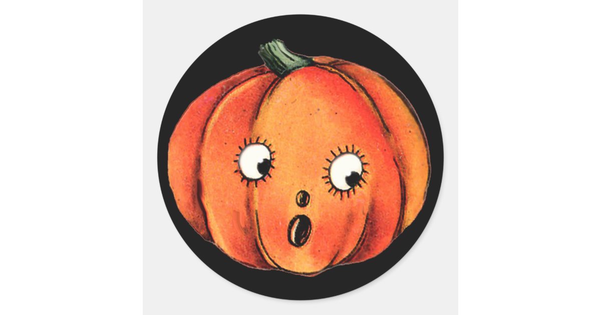 Fun Pumpkin Face for Halloween Fun Stickers | Zazzle