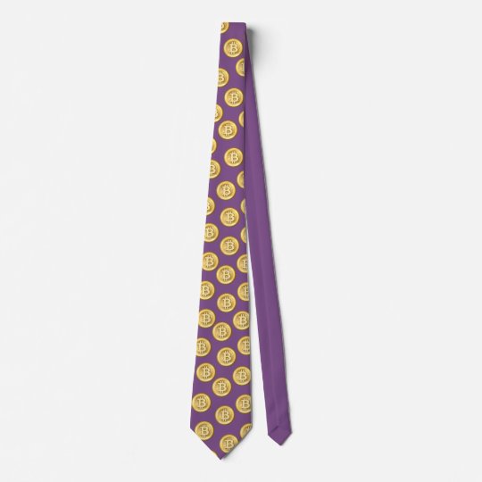Fun Purple Bitcoin Tie with big bitcoin logo | Zazzle.com