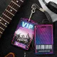 Fun Purple Pink Neon VIP All Access Pass Concert Badge | Zazzle