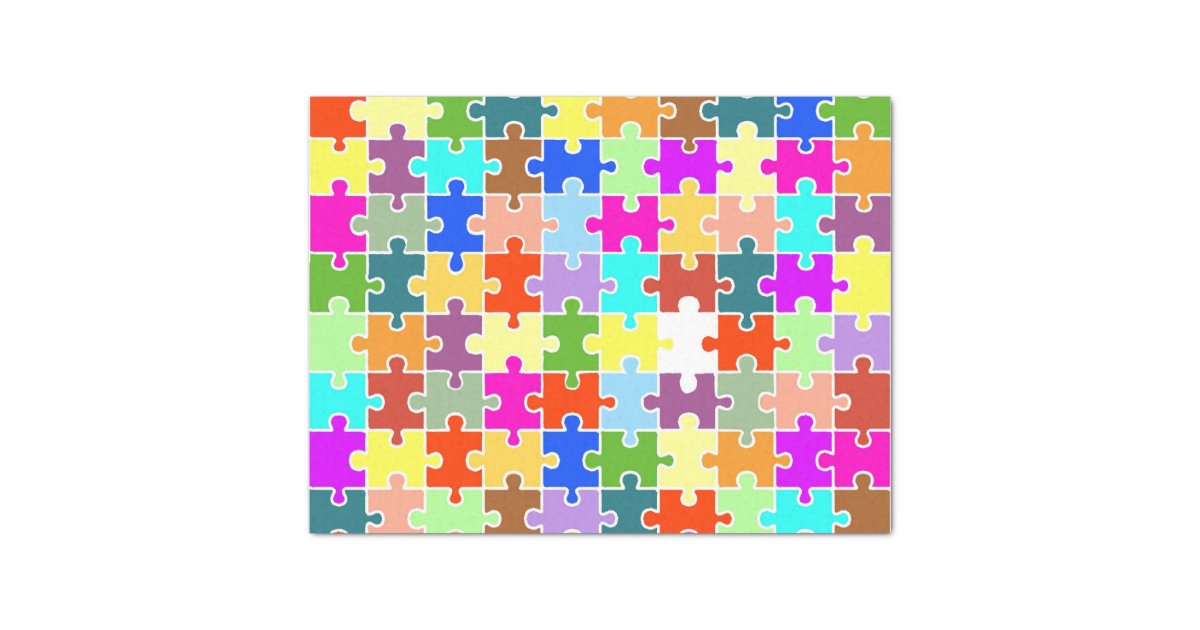 Fun Puzzle Tissue Paper | Zazzle