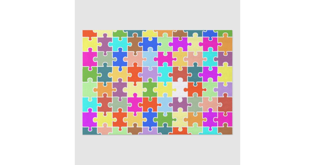 Fun Puzzle Tissue Paper | Zazzle