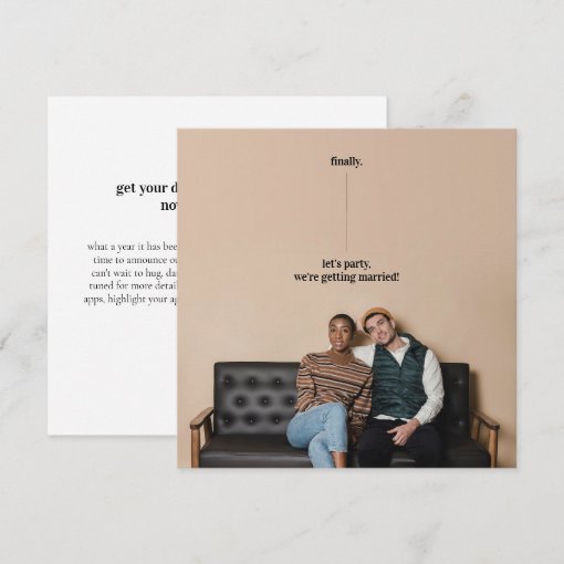 Fun Quirky Design Save the Date Wedding Card | Zazzle