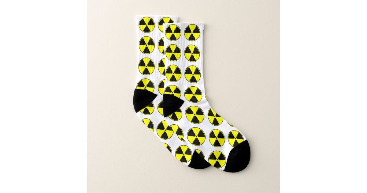 Fun Radiation Symbol Socks | Zazzle