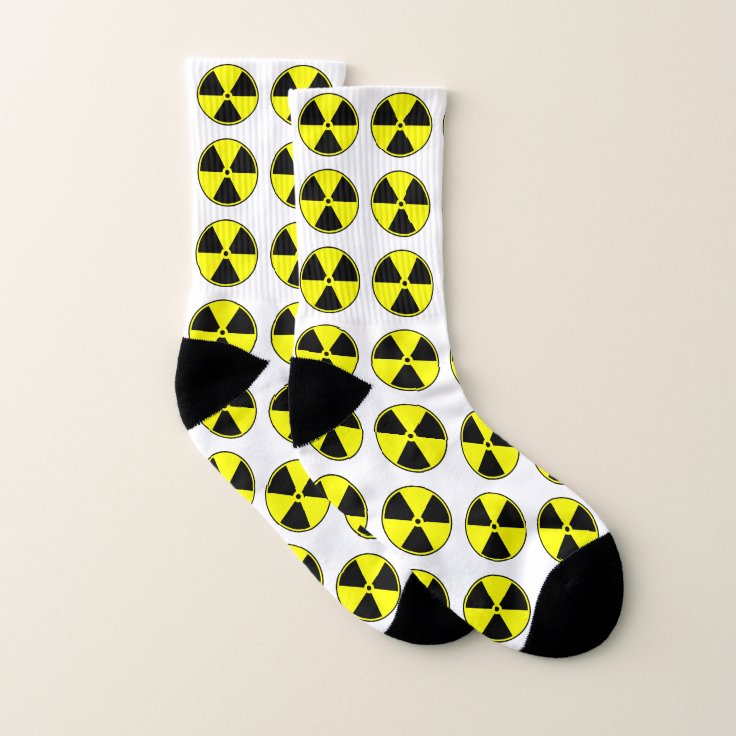 Fun Radiation Symbol Socks | Zazzle