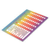Fun Rainbow Daily Routine Checklist Notepad | Zazzle