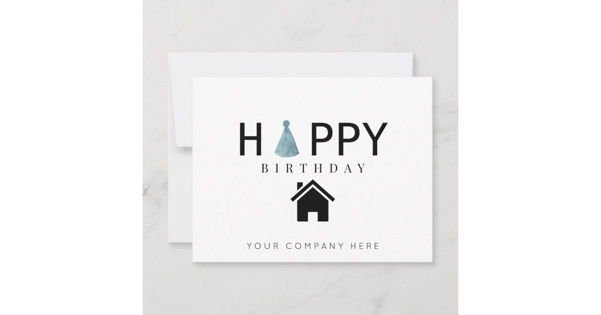 Fun Real Estate Happy Birthday Card | Zazzle