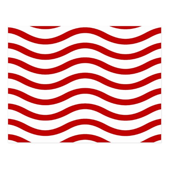 Fun Red and White Wavy Lines Stripes Pattern Gifts Postcard | Zazzle.com