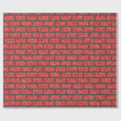 Fun, Red Classic 8-Bit Computer Game Style Bricks Wrapping Paper | Zazzle