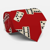 Fun red domino pattern tie | Zazzle