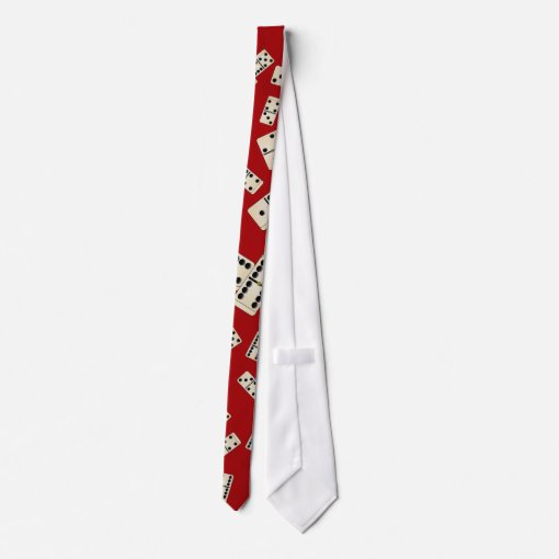 Fun red domino pattern tie | Zazzle