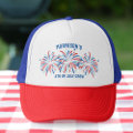 Fun Red White Blue Fireworks 4th of July Custom Trucker Hat | Zazzle