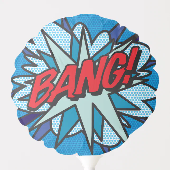 Fun Retro Comic Book BANG POP Balloon | Zazzle