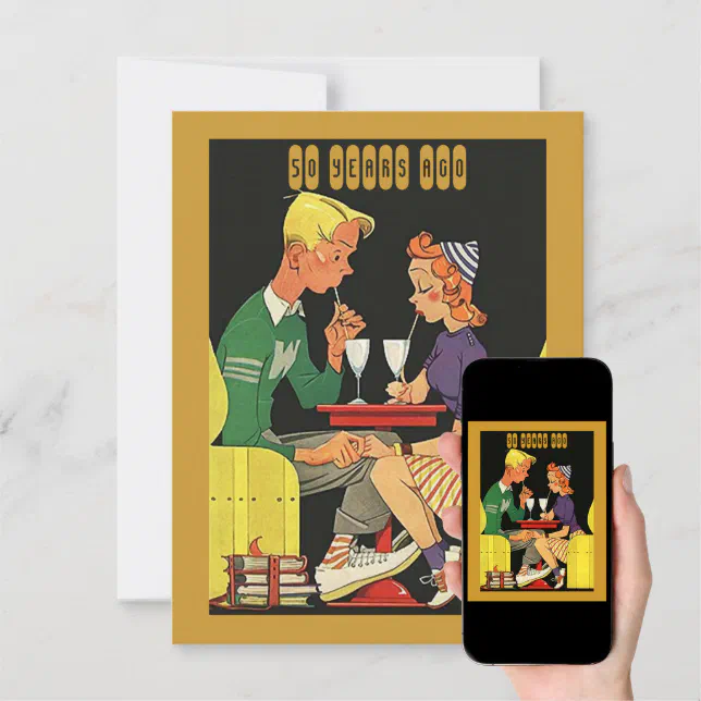 Fun Retro Date In A Booth Anniversary Invitation | Zazzle