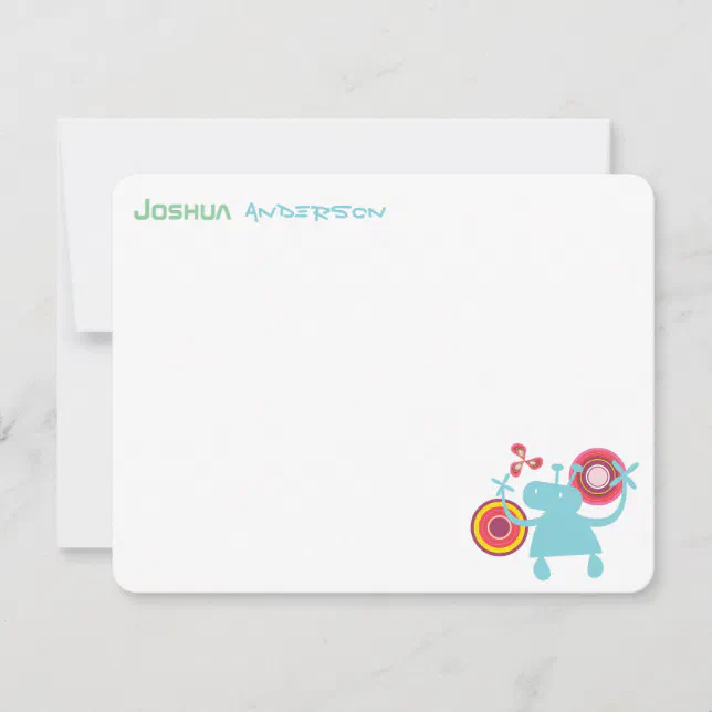 Fun Retro Groovy Alien Kids Photo Thank You Card | Zazzle