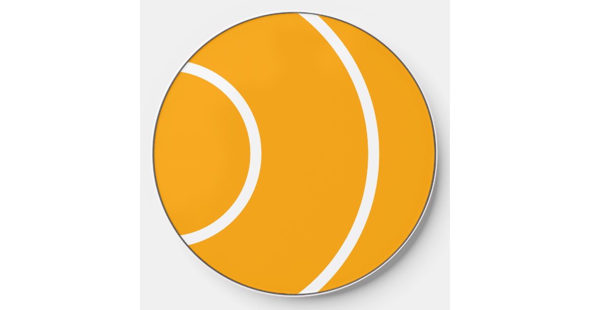 Fun Retro Groovy Golden Yellow White Curved Waves Wireless Charger | Zazzle