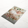 Fun retro hello rose gold photo birth announcement | Zazzle