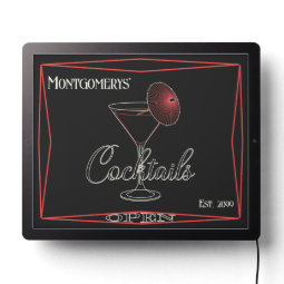 Fun Retro Neon Cocktails LED Sign | Zazzle