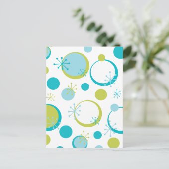 Fun Retro Pattern Postcard | Zazzle