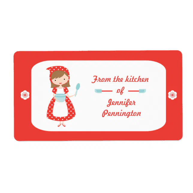 Fun retro style food from the kitchen of labels | Zazzle