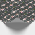 Fun Retro Vintage Christmas Pink Ribbon Watercolor Wrapping Paper | Zazzle