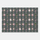 Fun Retro Vintage Christmas Pink Ribbon Watercolor Wrapping Paper ...