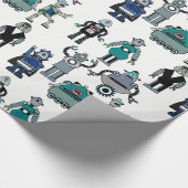 fun Robot Wrapping Paper for Kids, Geeks, Science | Zazzle