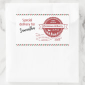 Fun Santa's Special Delivery Christmas Rectangular Sticker | Zazzle