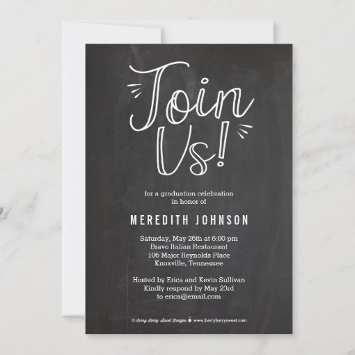 Fun Script Graduation Announcement Invitation | Zazzle