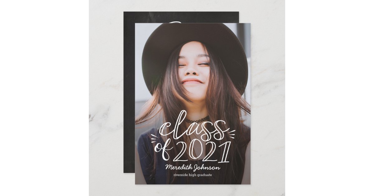 Fun Script Graduation Announcement Invitation | Zazzle