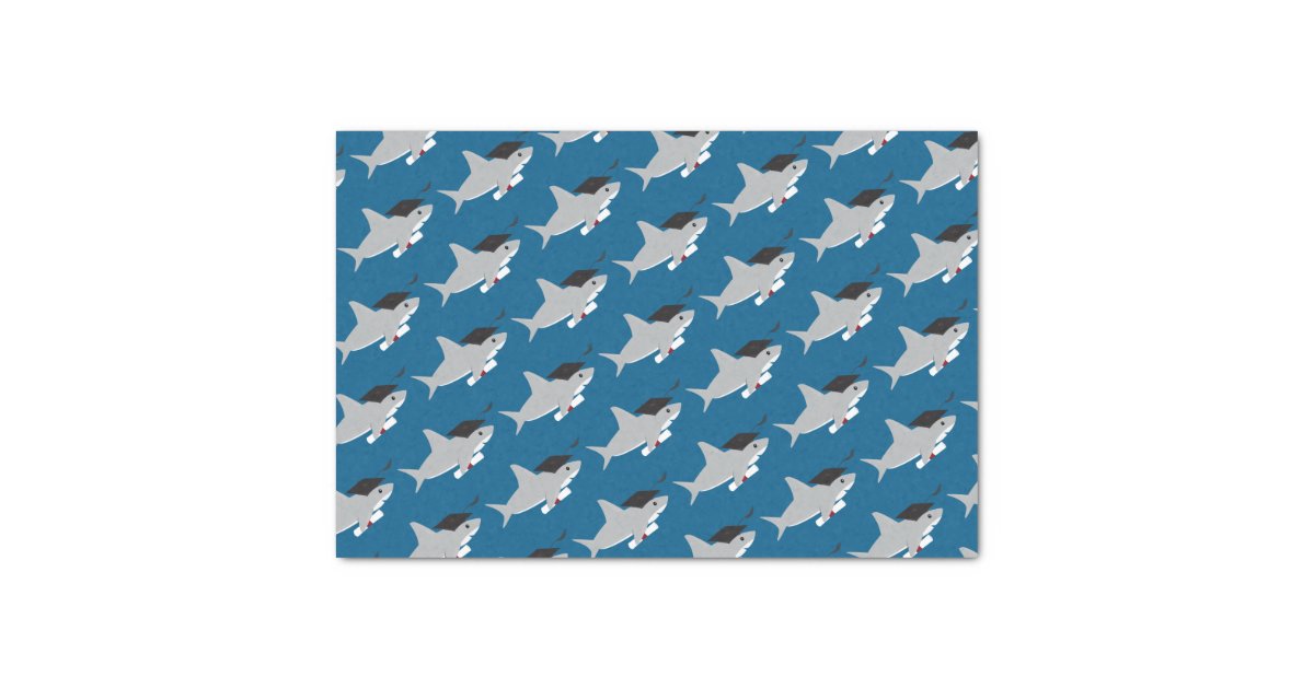 Fun Shark Graduation Tissue Paper | Zazzle