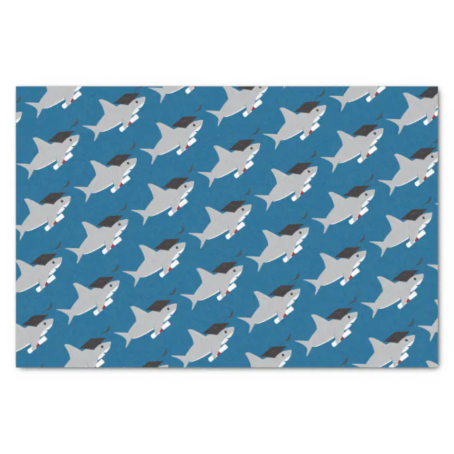 Fun Shark Graduation Tissue Paper | Zazzle